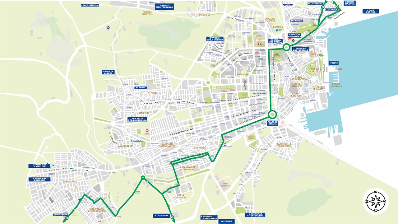 5. Lo Campano - La Vaguada - Los Gabatos - Alsa Cartagena